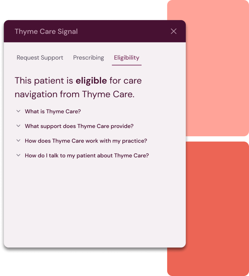 Thyme Care Signal: Oncology Analytics and Insights in your EHR
